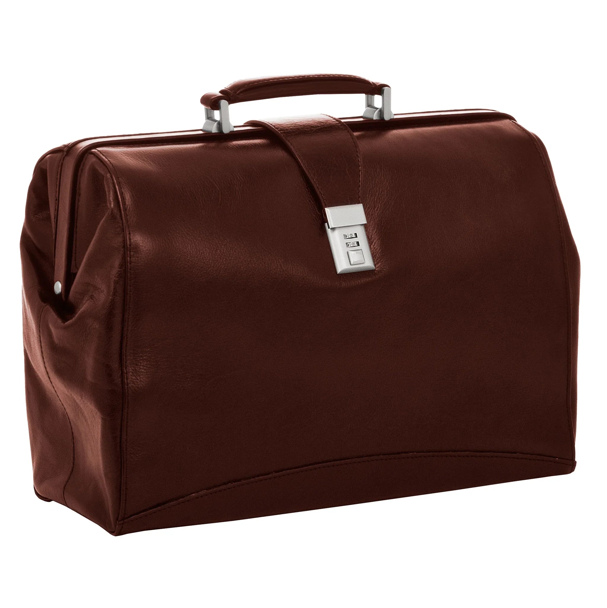 Dermata Business Bügelmappe aus Leder 40 cm - cognac